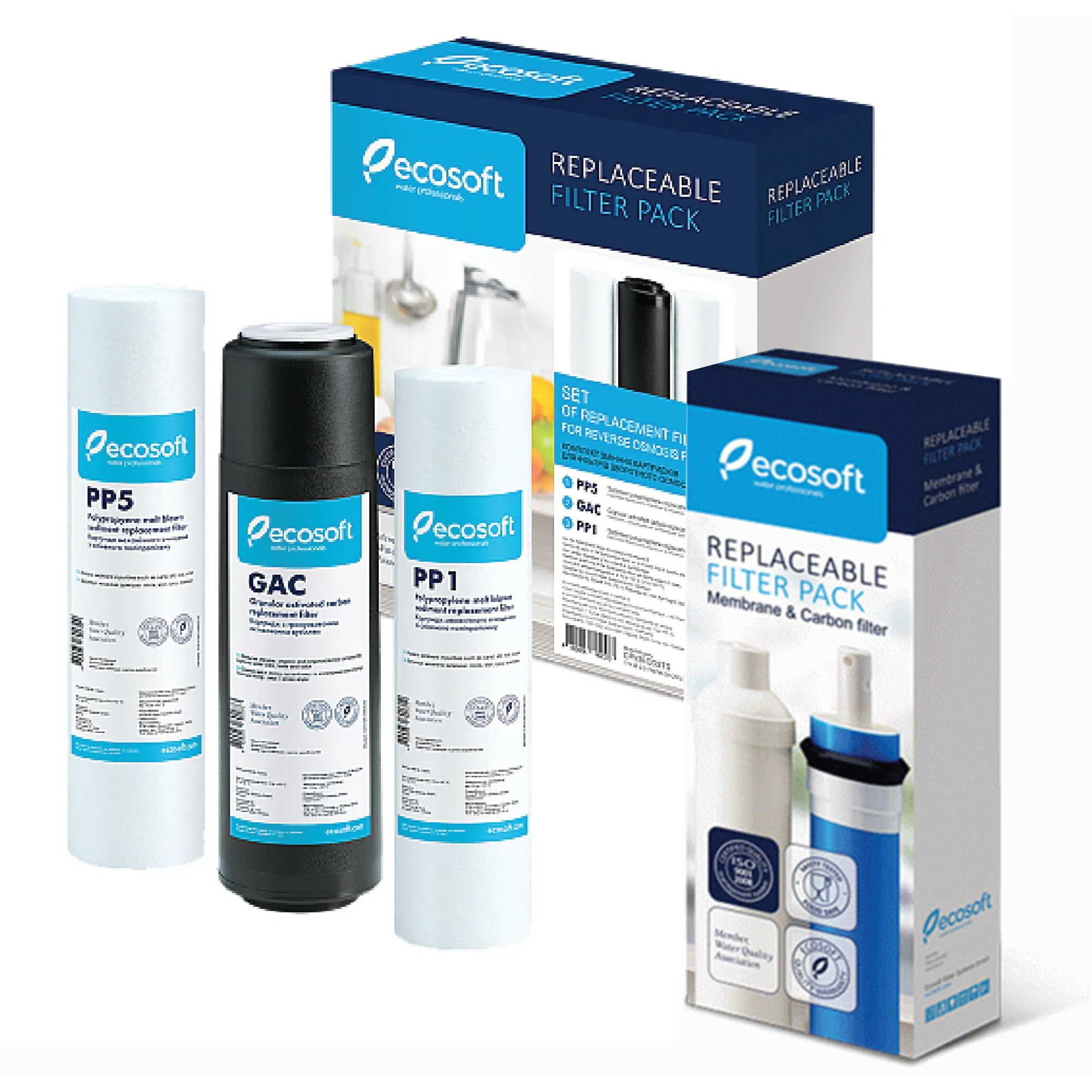 Complete 5-Stage Reverse Osmosis Filter Set - One Eight Filtration Dynamics